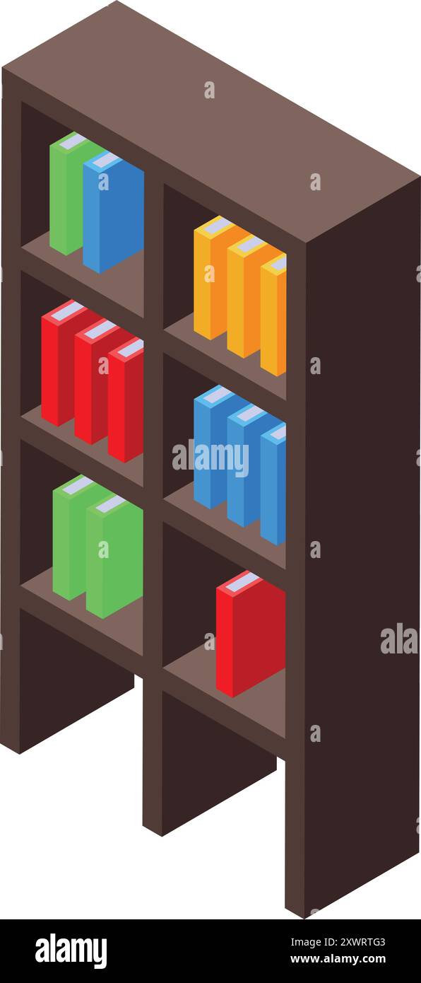 Tall bookshelf in modern Stock Vector Images - Alamy