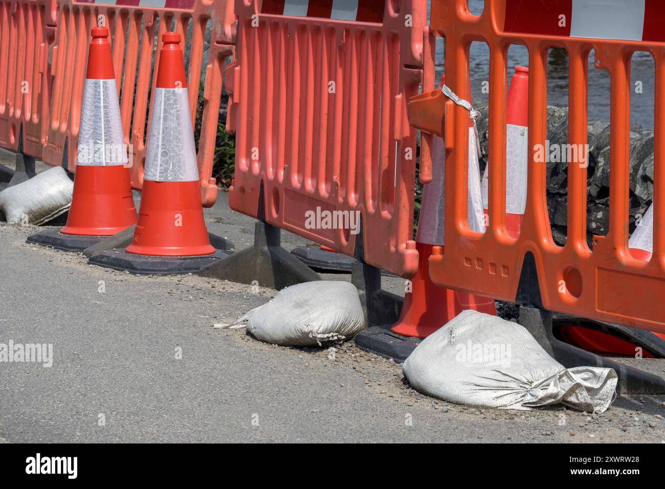 Worksite pedestrian barriers hi-res stock photography and images - Alamy