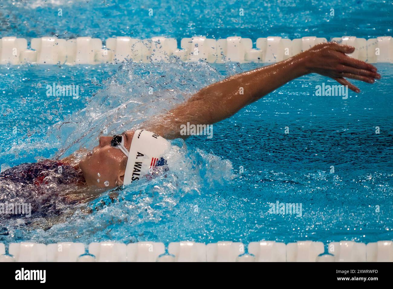 Alexandra Walsh (USA) competing in the Women's 200 metre individual ...