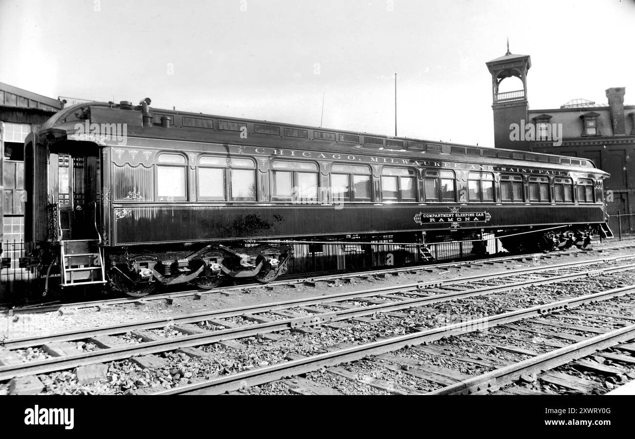 19th century sleeping car on tracks in Milwaukee Stock Photo - Alamy