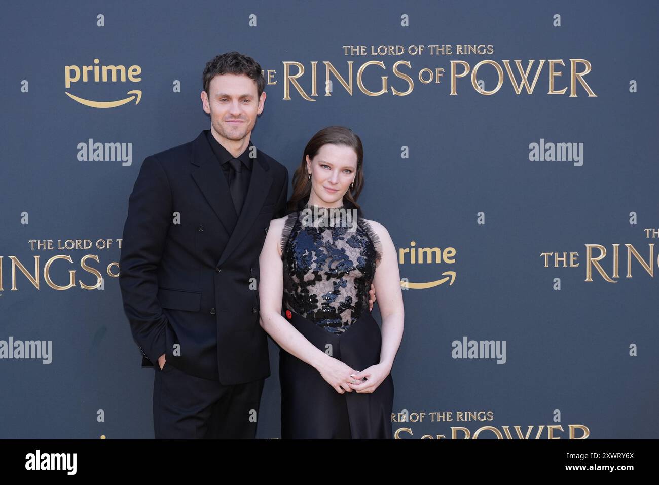 Charlie Vickers and Morfydd Clark arriving at the World premiere for ...