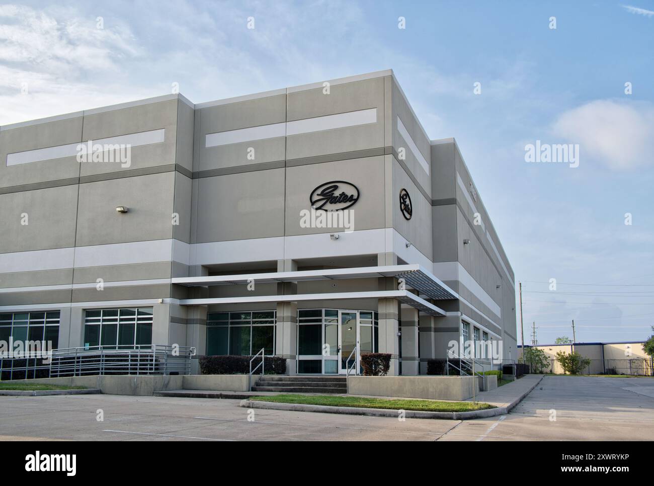 Houston, Texas USA 04-07-2024: Gates office building exterior company ...