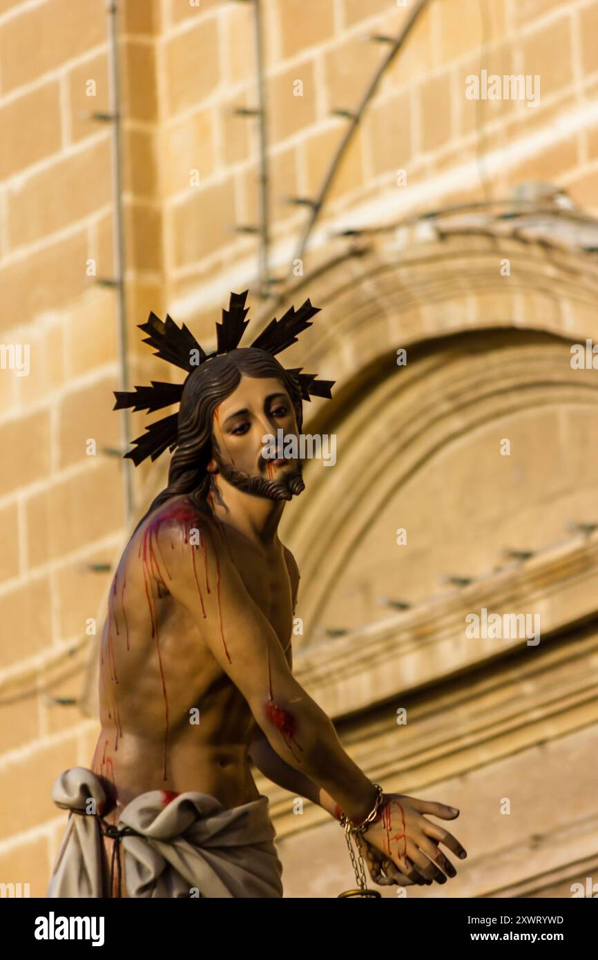 Statue of Jesus Christ at the Good Friday procession of Cospicua, Malta ...