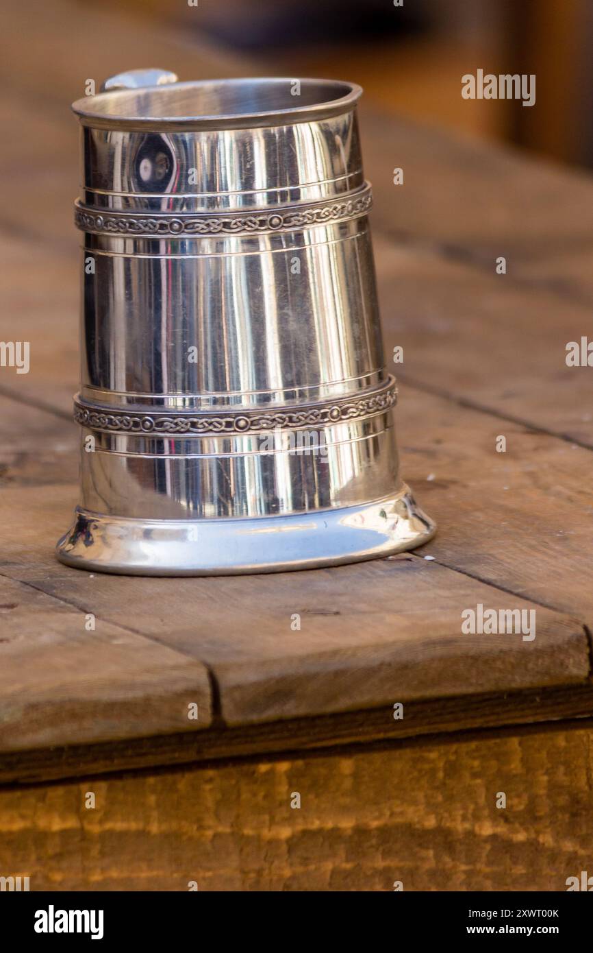 medieval stainless steel mug at the Medieval Mdina Festival 2012 Stock ...
