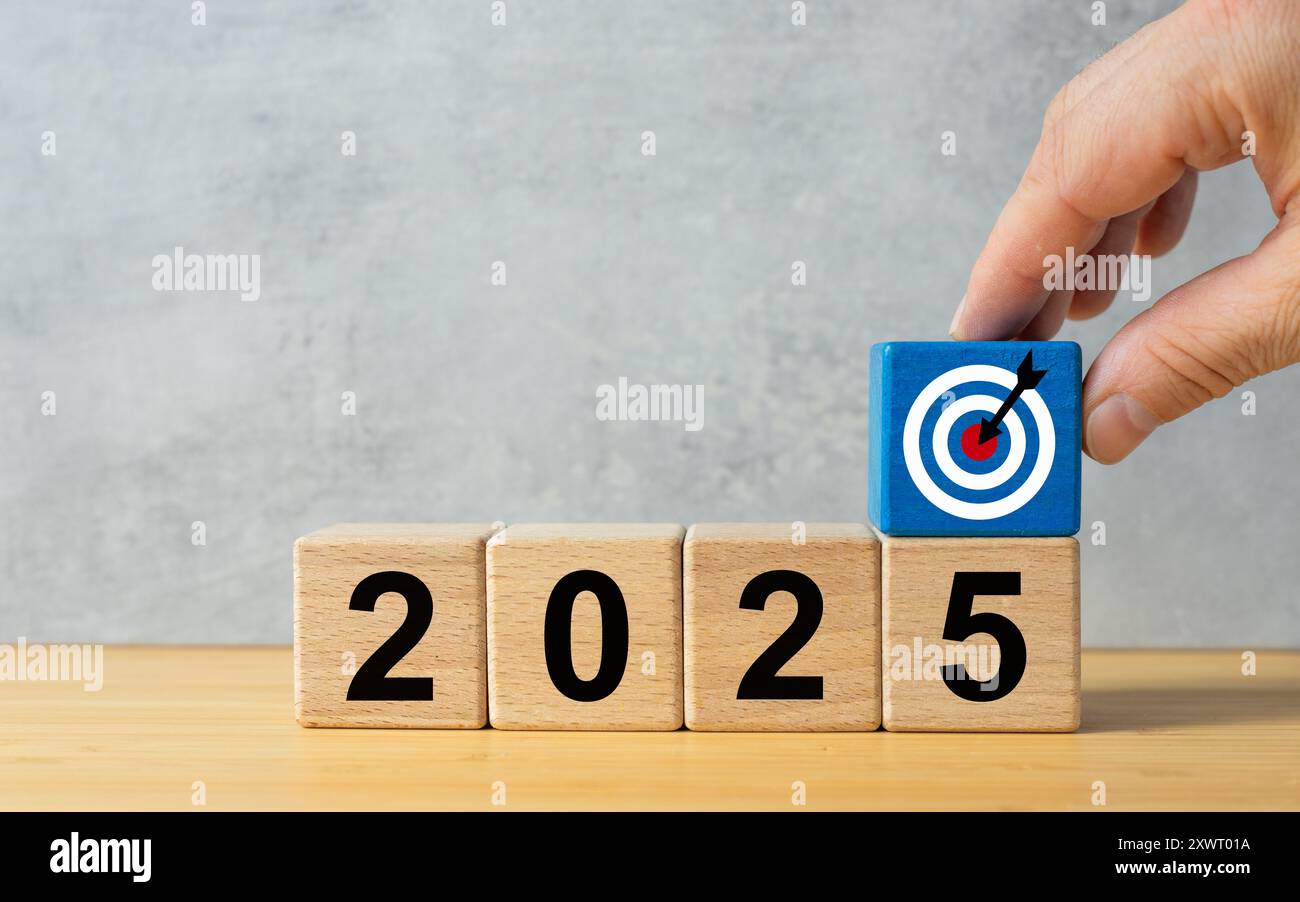 Symbol Year 2025. Goals and plans for the new year. Business concept ...