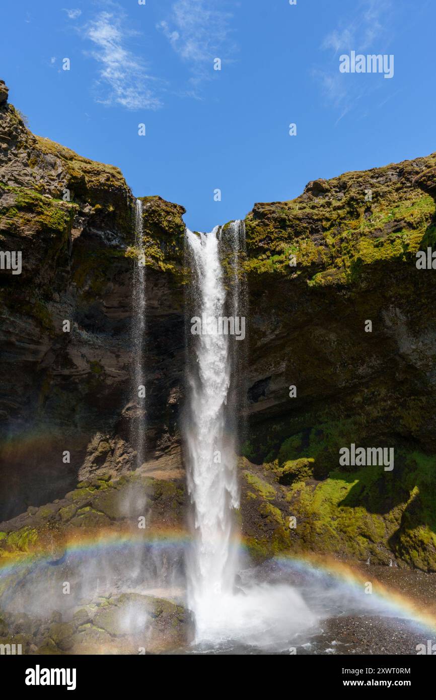 Majestic Waterfall in the Heart of Iceland's Wilderness Stock Photo - Alamy