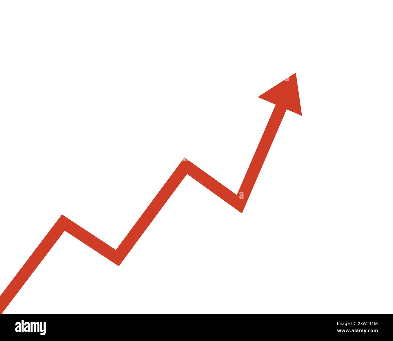 Red Arrow Upward Trend on White Stock Vector Image & Art - Alamy