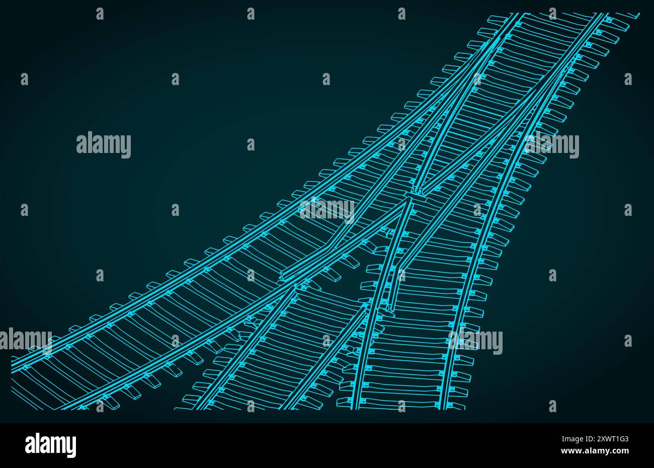 Tracks transport railway station Stock Vector Images - Alamy