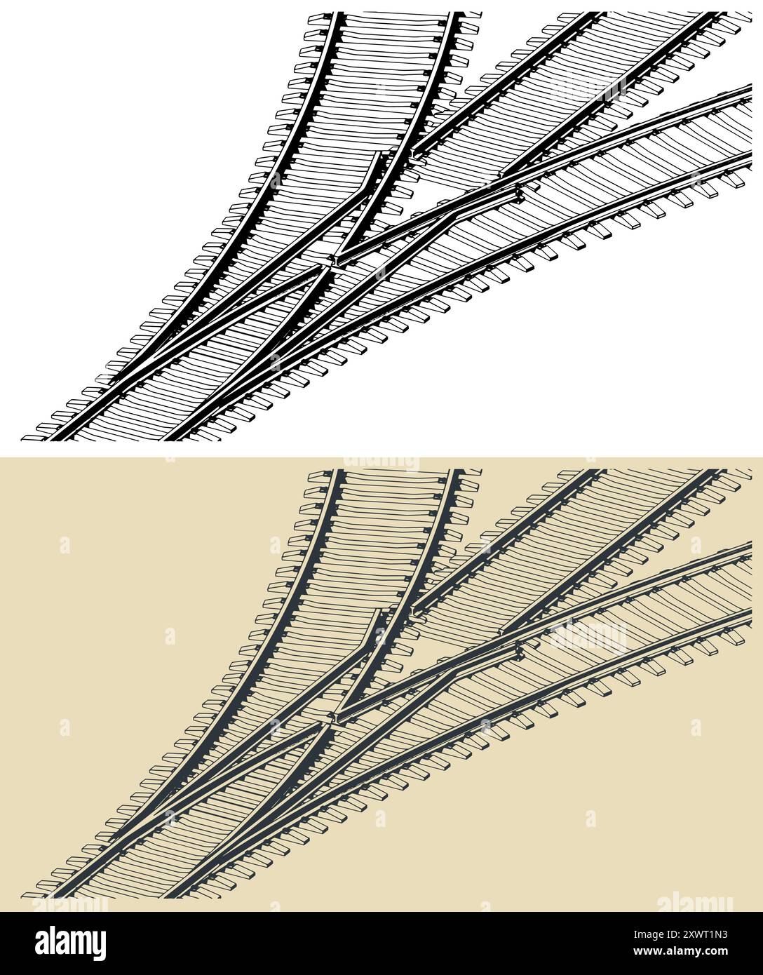 Steel junction Stock Vector Images - Alamy