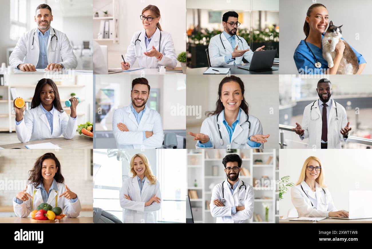 Diverse male female doctors holding hi-res stock photography and images ...