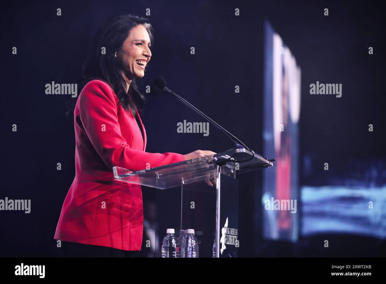 West Palm Beach, Florida, USA - July 26 2024: Tulsi Gabbard, the ...
