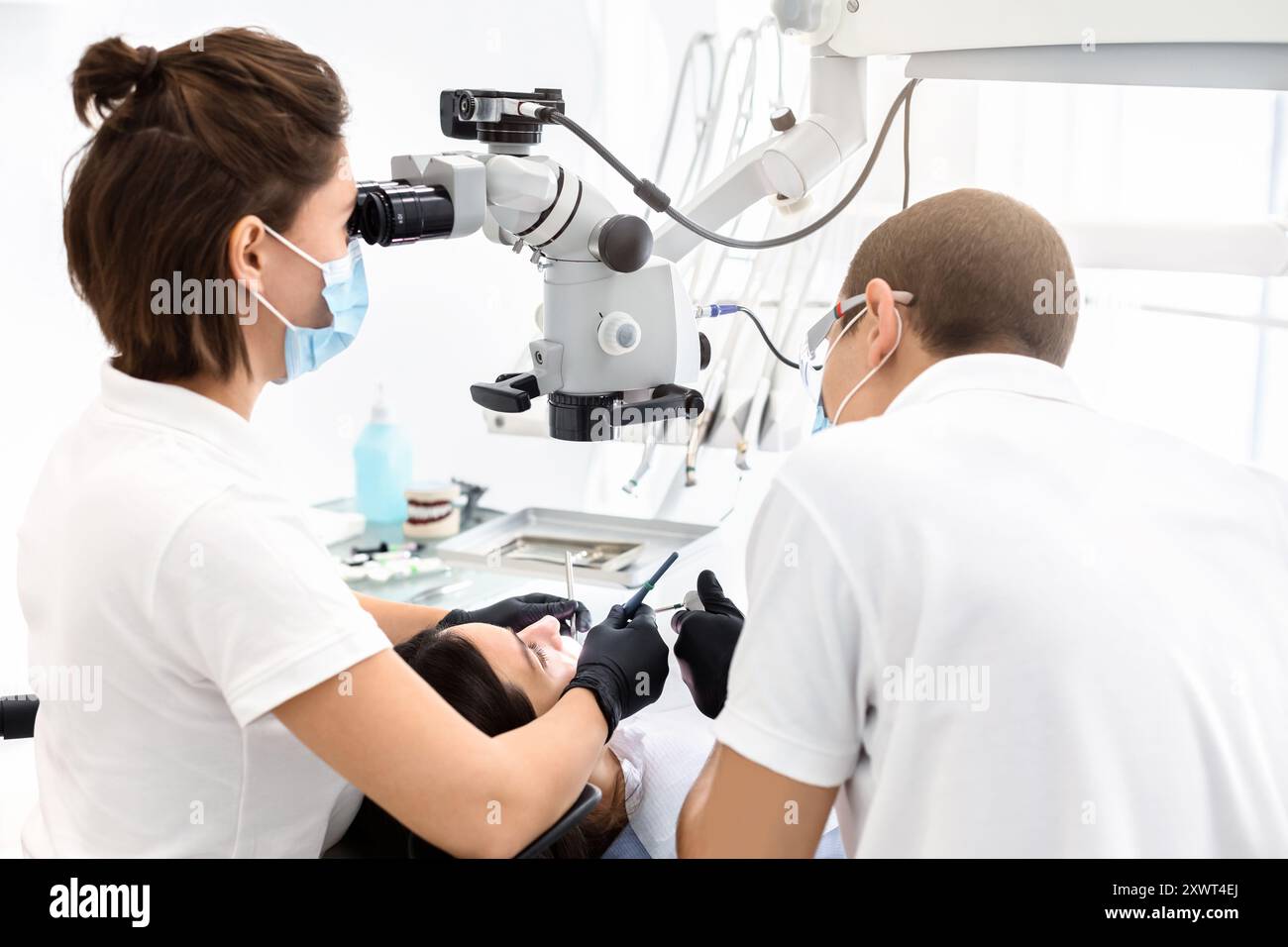 Modern teeth checkup dentists hi-res stock photography and images - Alamy