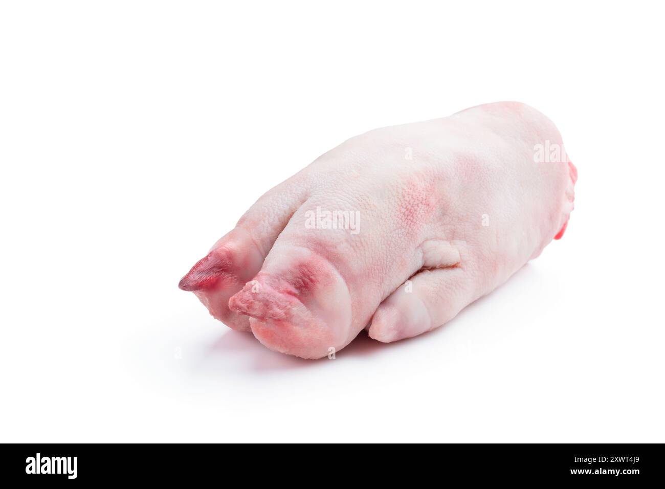 Raw pork leg isolated on a white background Stock Photo - Alamy