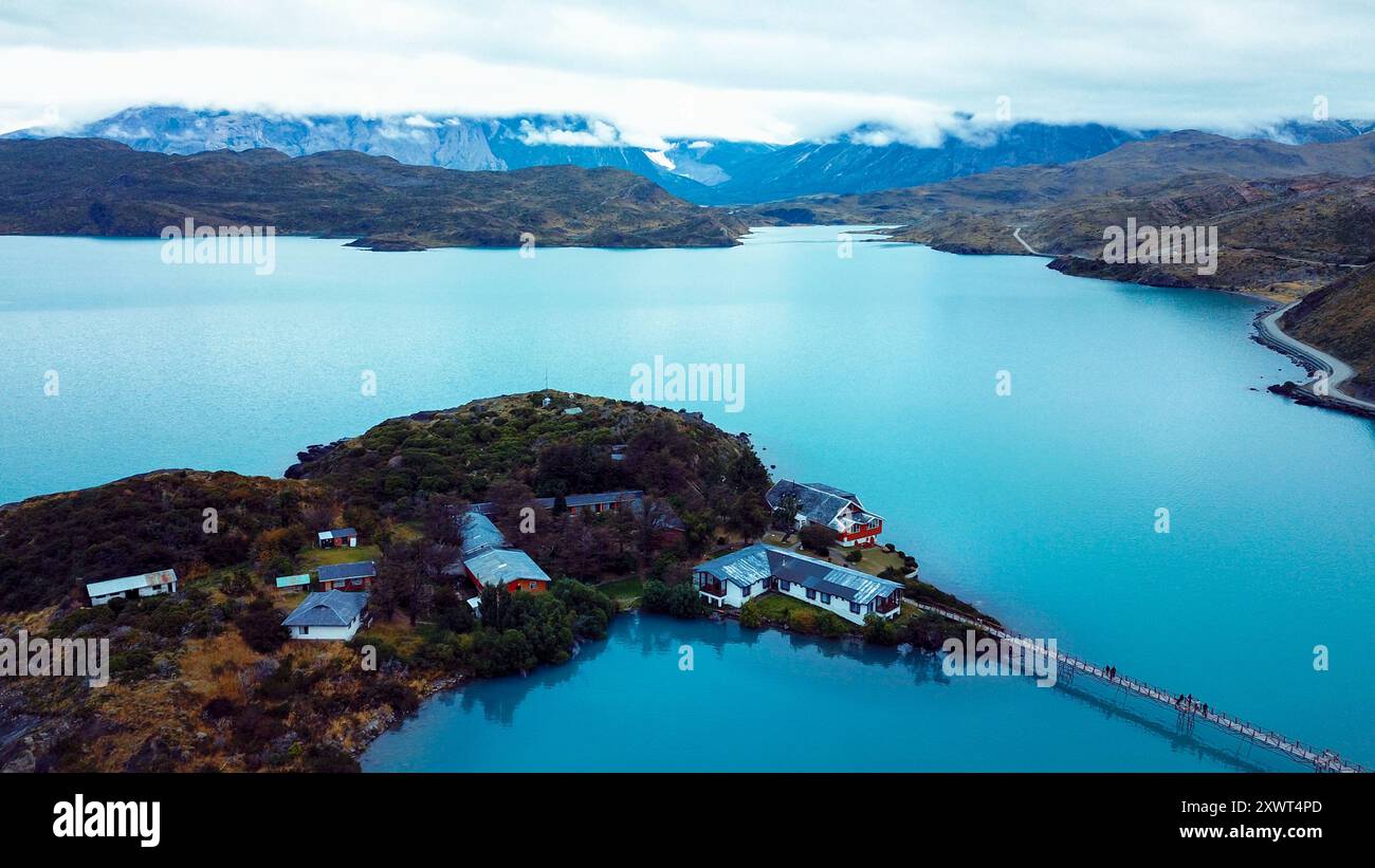 Aerial View to the Panorama of Torres Del Paine National Park in ...