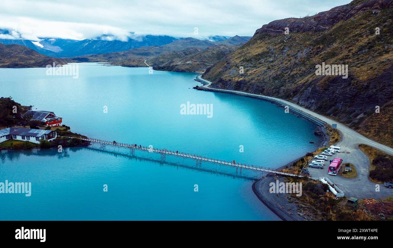 Aerial View to the Panorama of Torres Del Paine National Park in ...