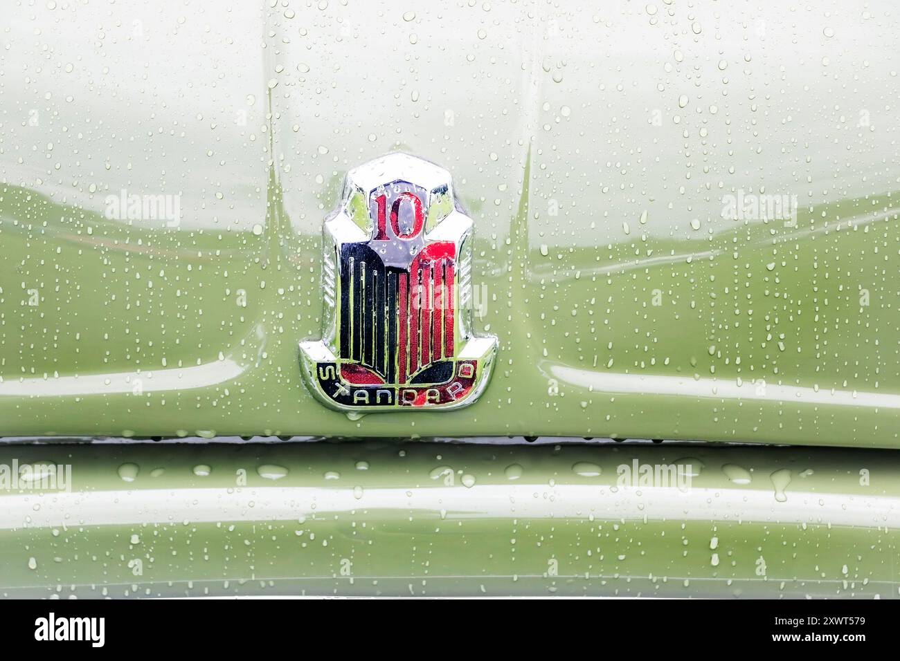 vintage classic standard 10 chrome car bonnet badge and logo with ...