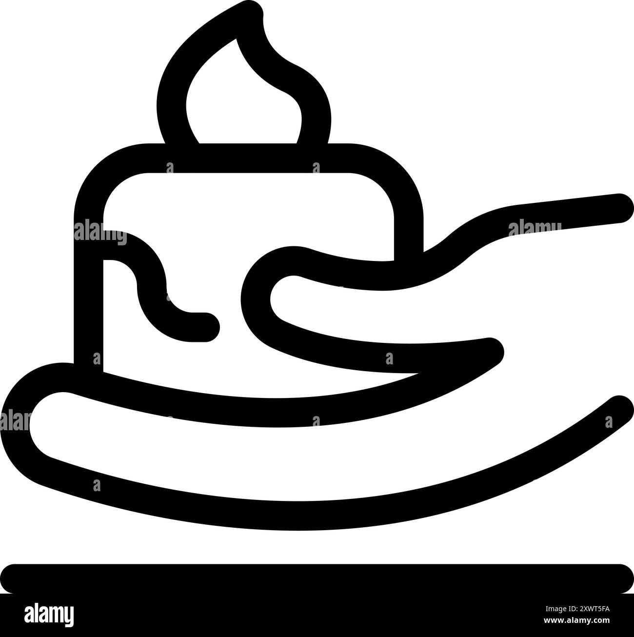 Hand is holding a burning candle with melted wax hi-res stock ...