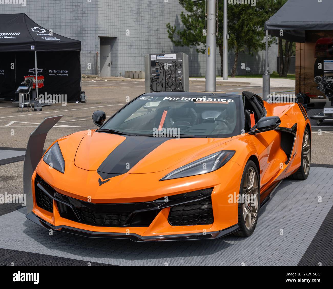 ROYAL OAK, MI/USA - AUGUST 15, 2024: A Corvette Z06 car, at the ...