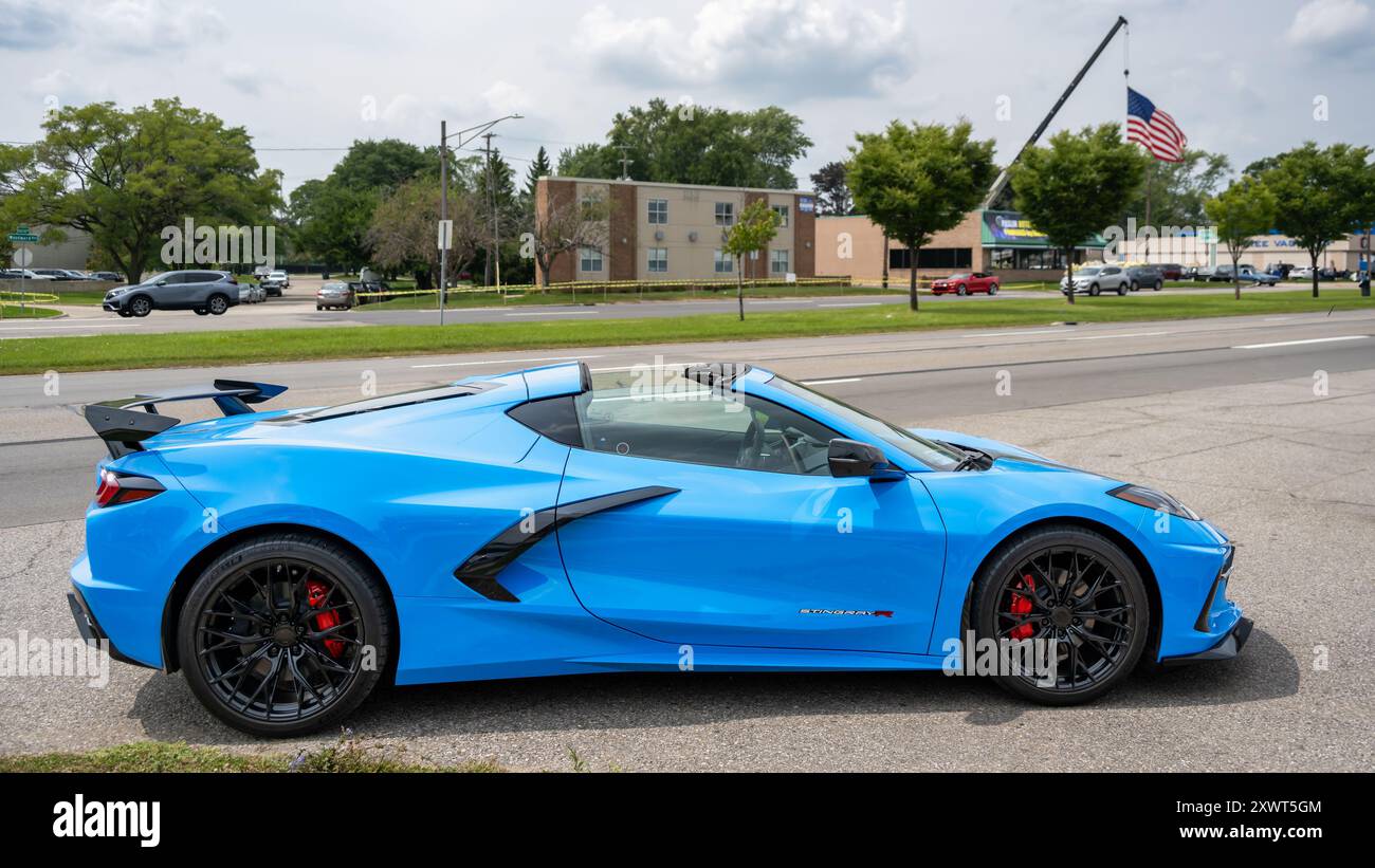 ROYAL OAK, MI/USA - AUGUST 15, 2024: A Chevrolet Corvette R car, at the ...