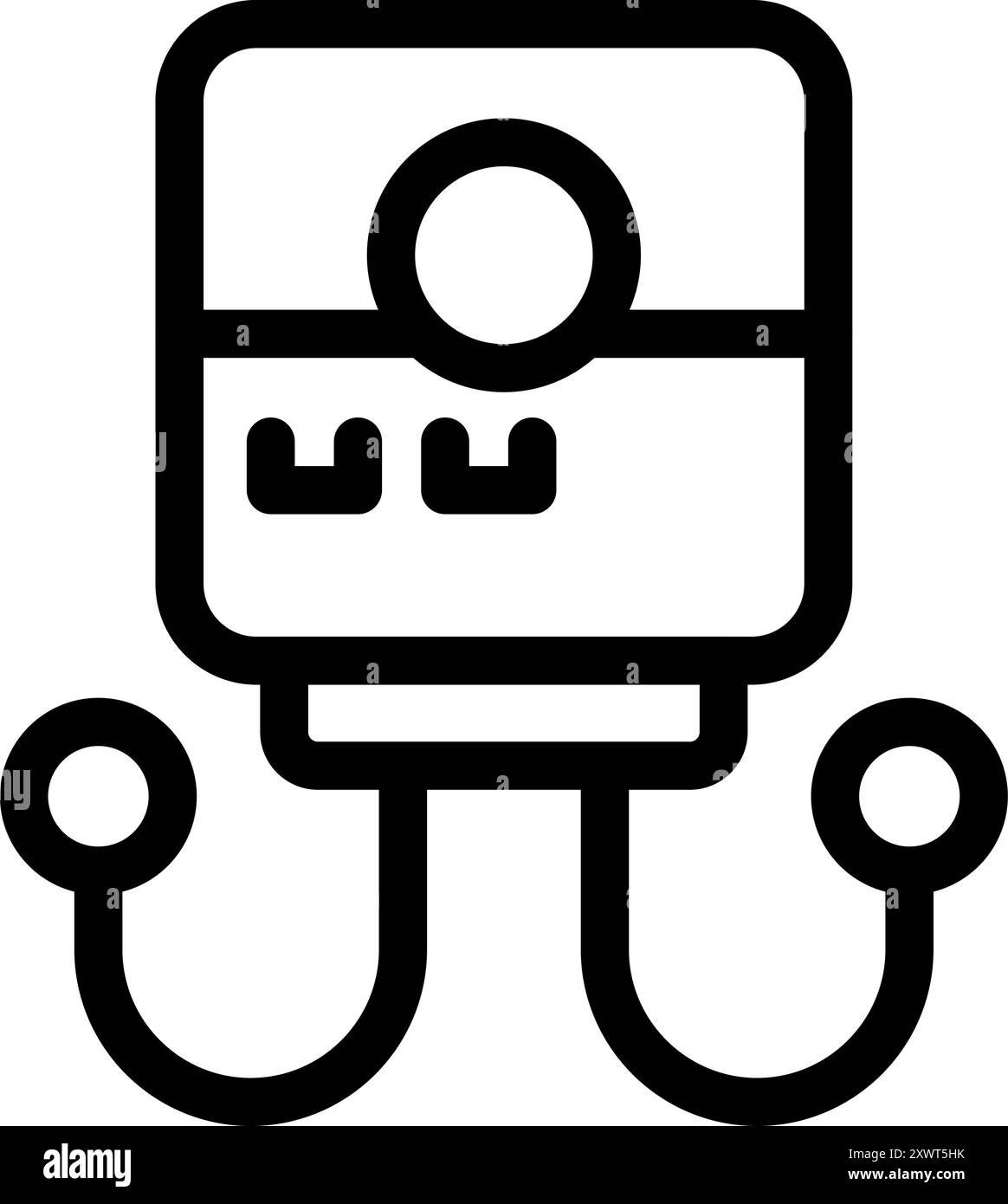 Simple blood pressure monitor icon, perfect for representing healthy ...