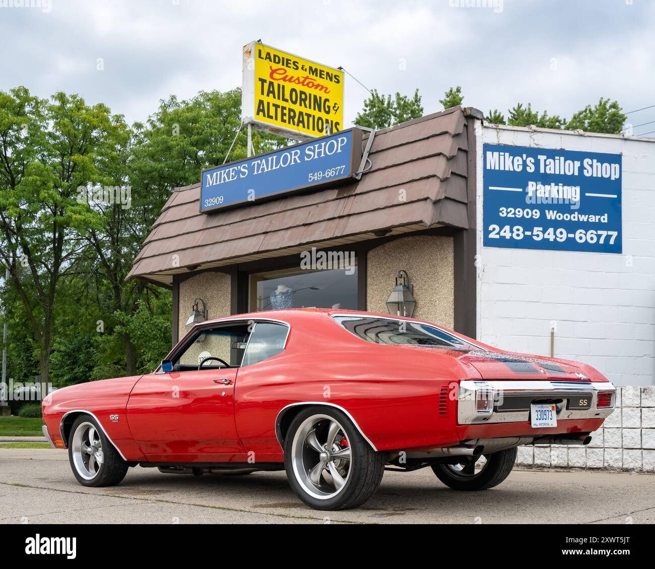 BIRMINGHAM, MI/USA - AUGUST 16, 2024: A 1970 Chevrolet Chevelle SS car ...