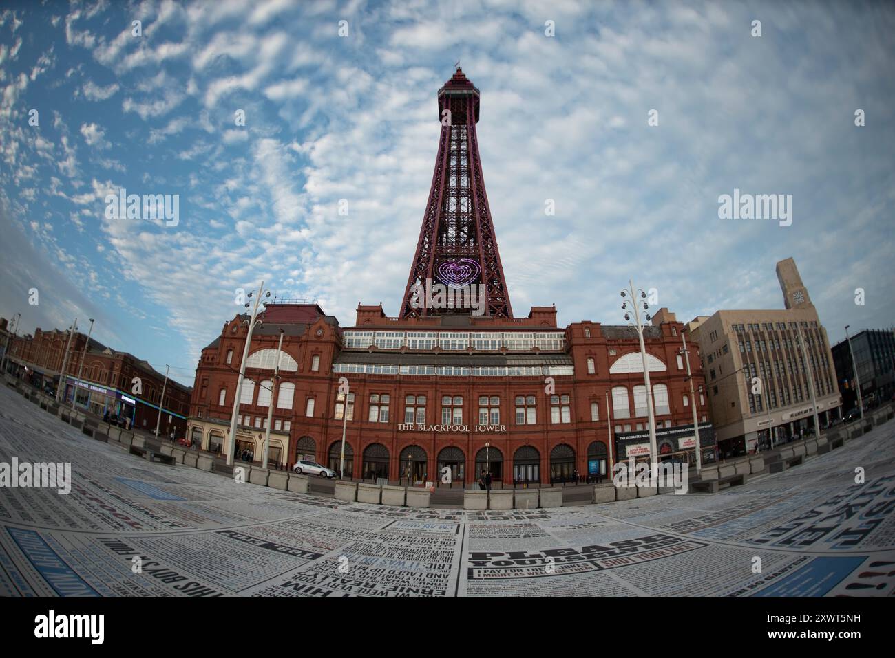 The Blackpool Tower - View from Blackpool Promenade, Blackpool ...