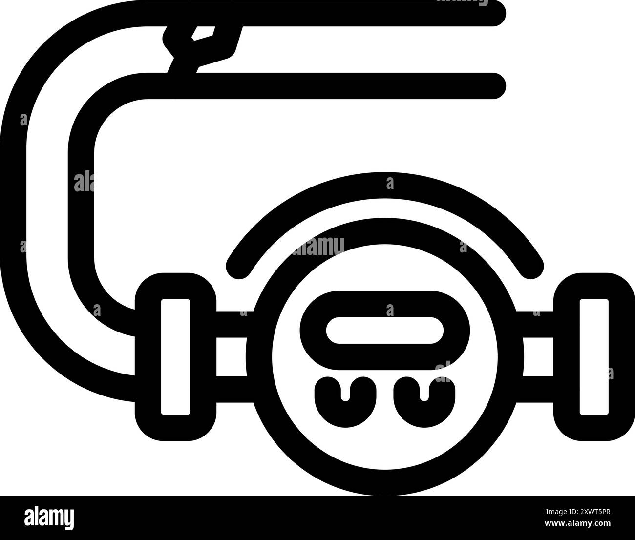 Simple vector icon of a water meter, representing water consumption ...