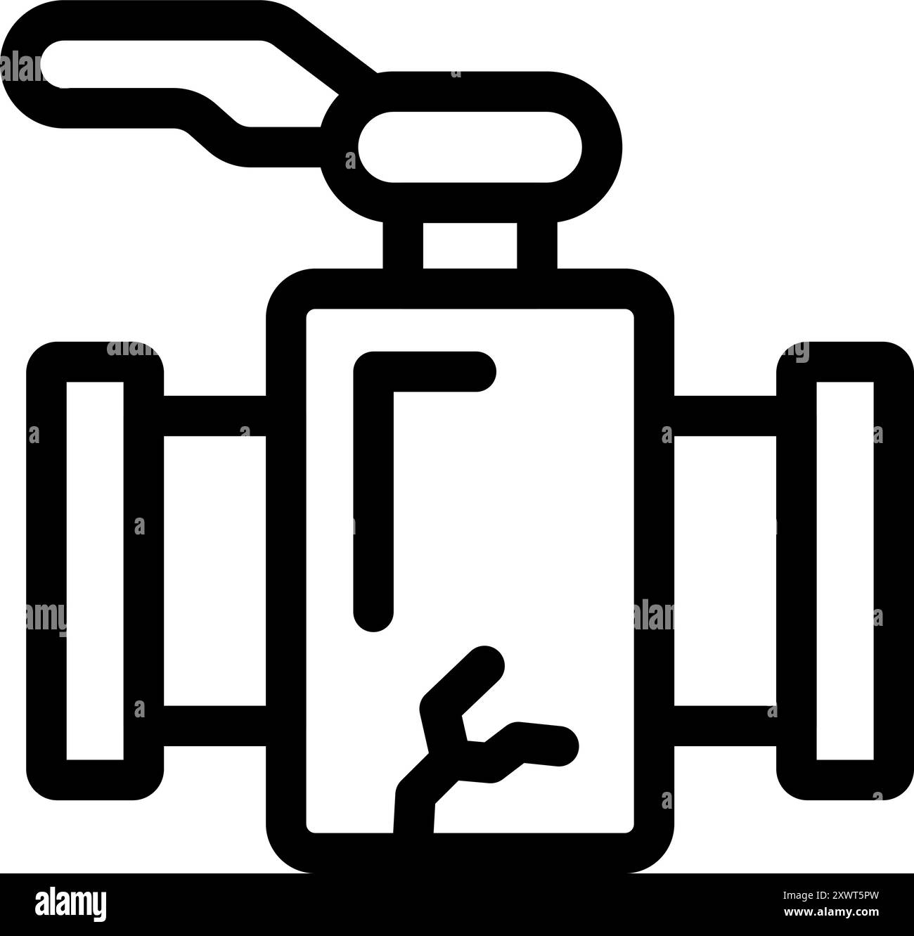 Water valve is breaking causing plumbing problems Stock Vector Image ...