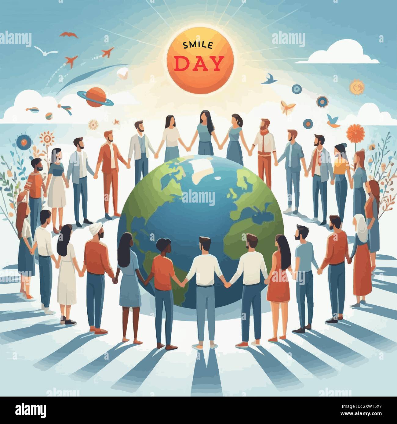 The Global Impact of World Smile Day- Spreading Happiness Stock Vector ...