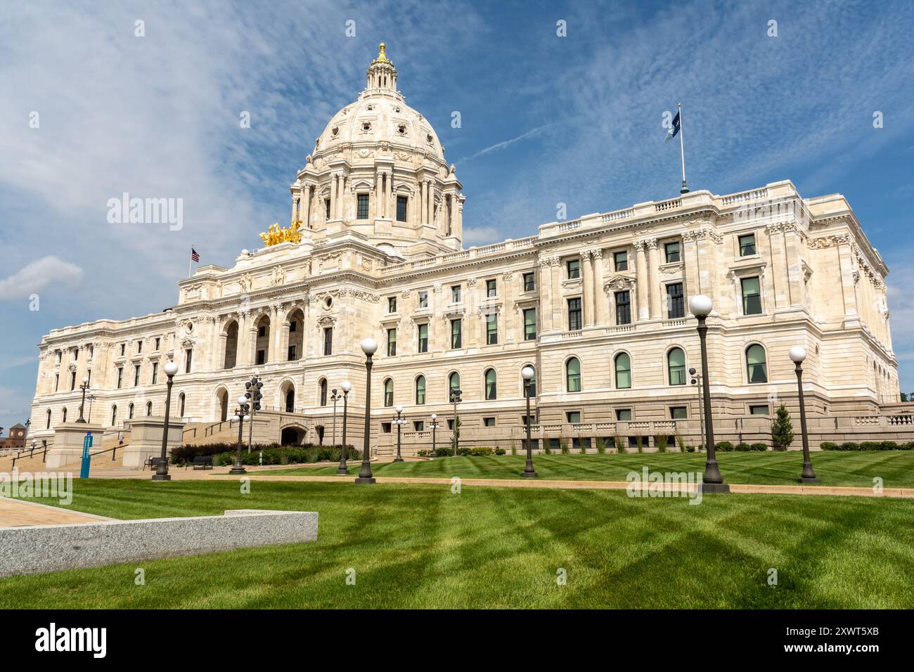 Exterior of the Minnesota State Capitol Building, built between 1896 ...