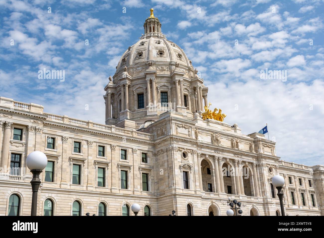 Exterior of the Minnesota State Capitol Building, built between 1896 ...