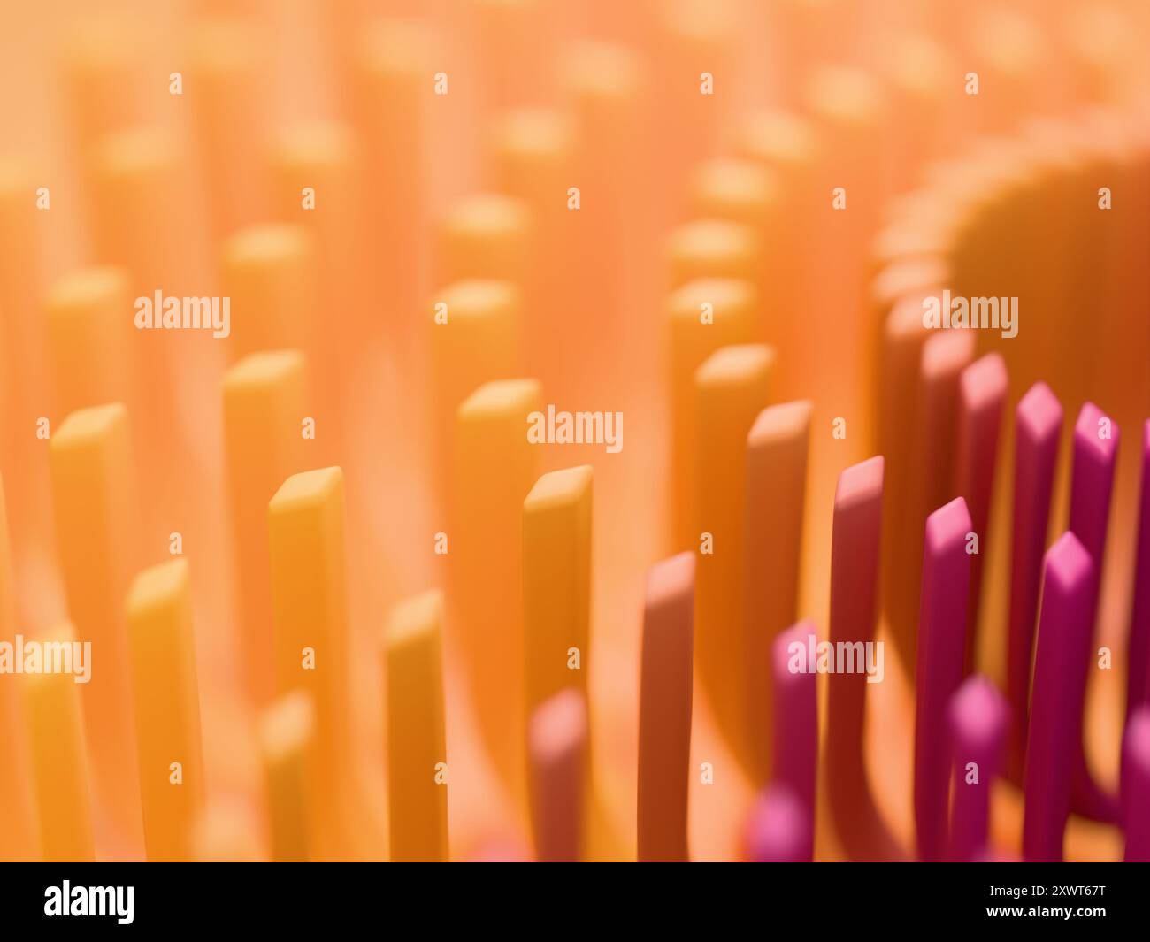 Abstract shapes in radial symmetry. Color gradient, orange, yellow ...