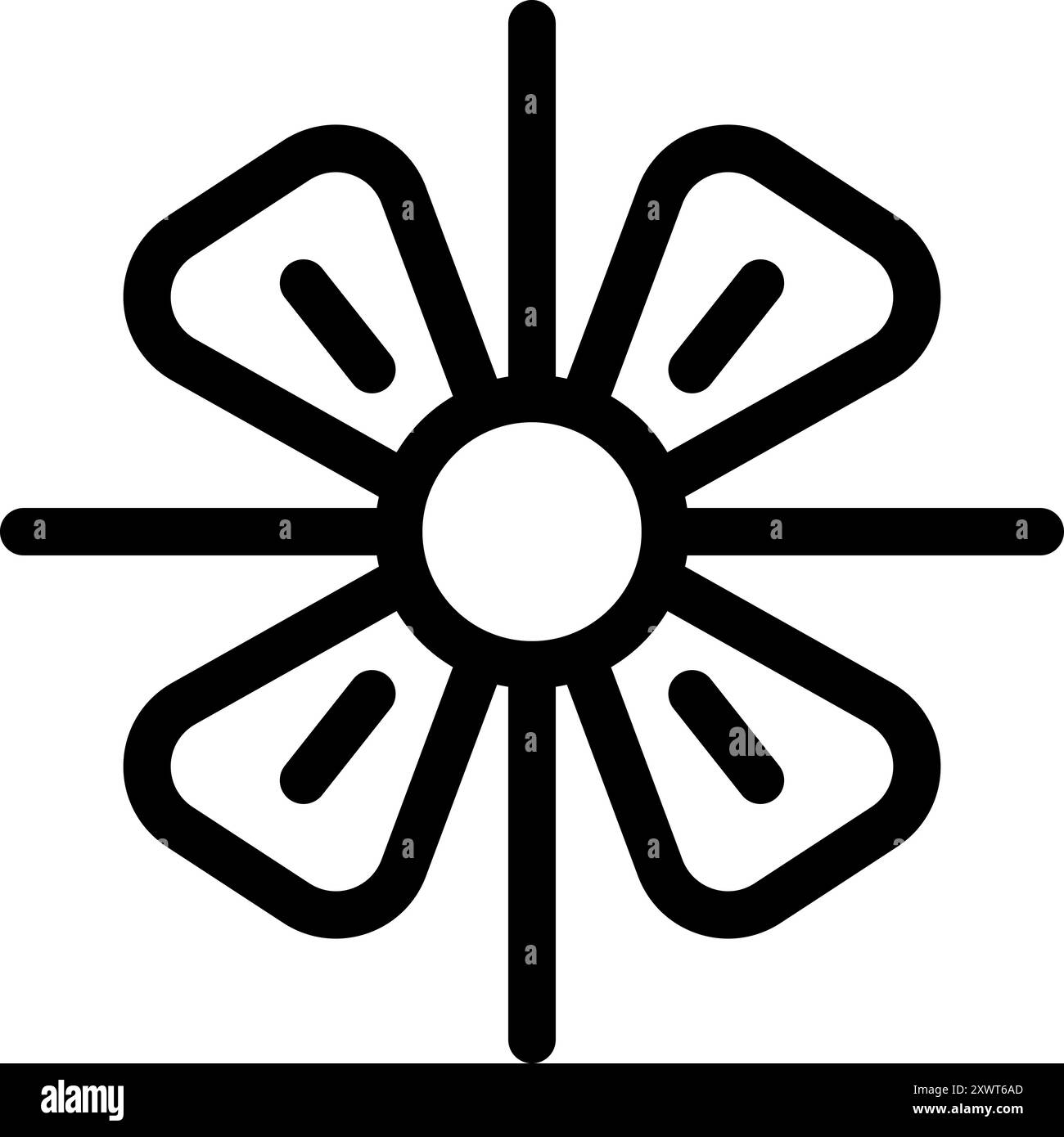 Simple vector icon of a ventilator fan, perfect for representing ...