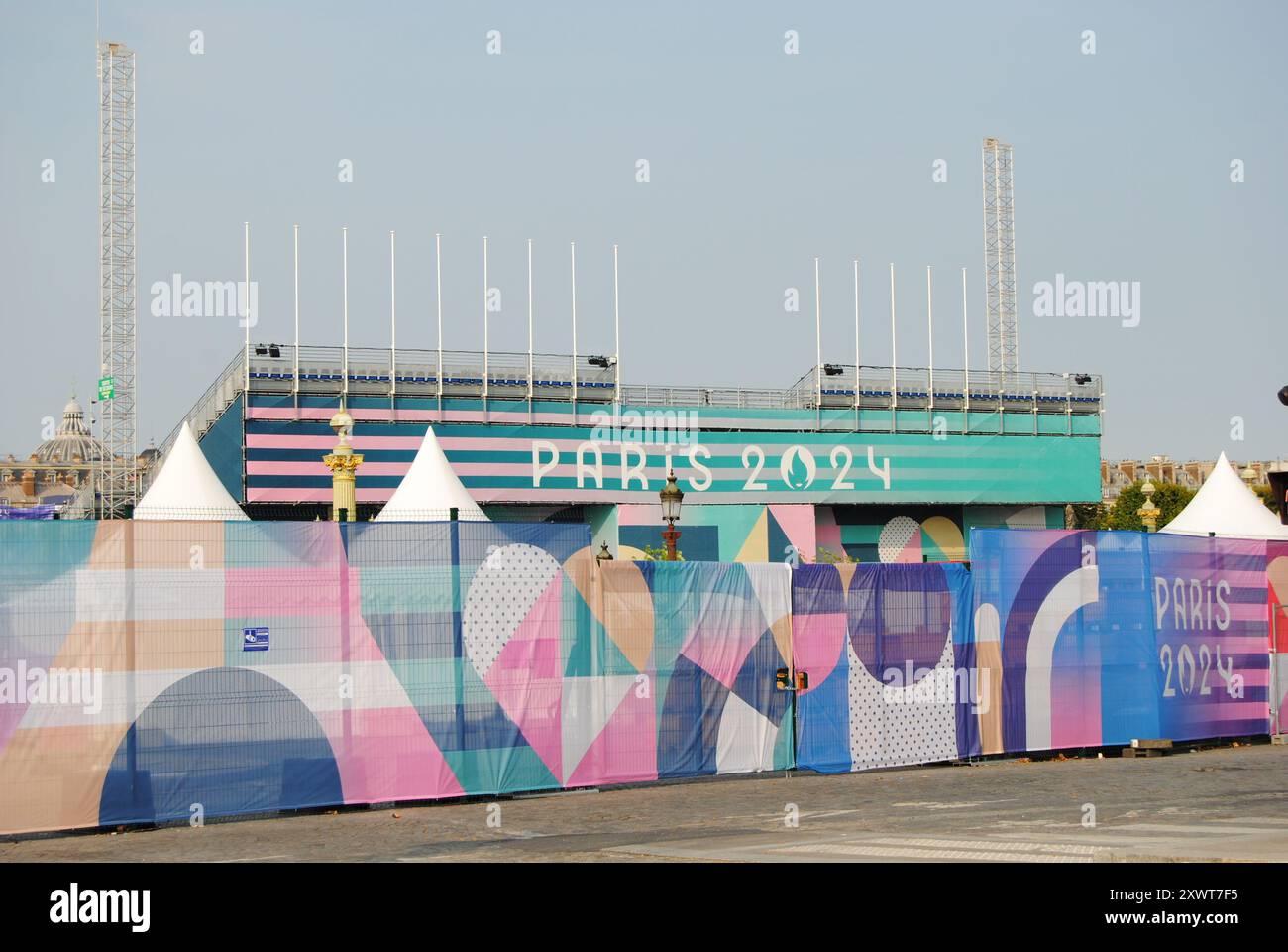 Paris, France - August 19 2024: Place de la Concorde, site of Parc ...