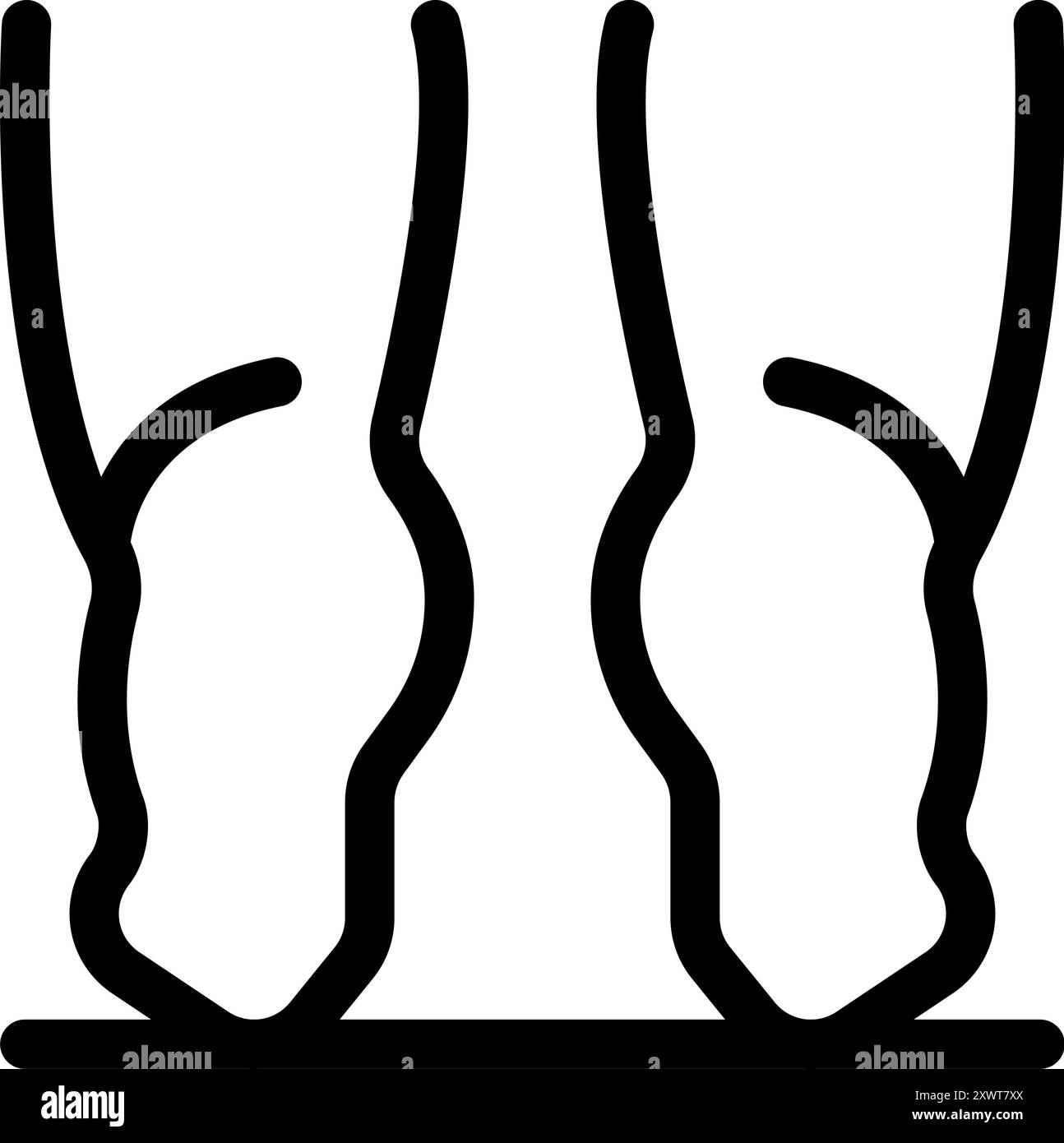 Simple icon of a person standing, illustrating flat feet valgus Stock ...