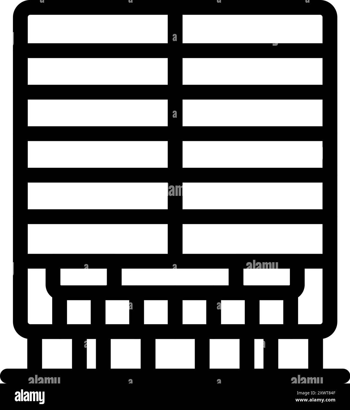 Modern server rack icon, outline style for your design, web site, logo ...