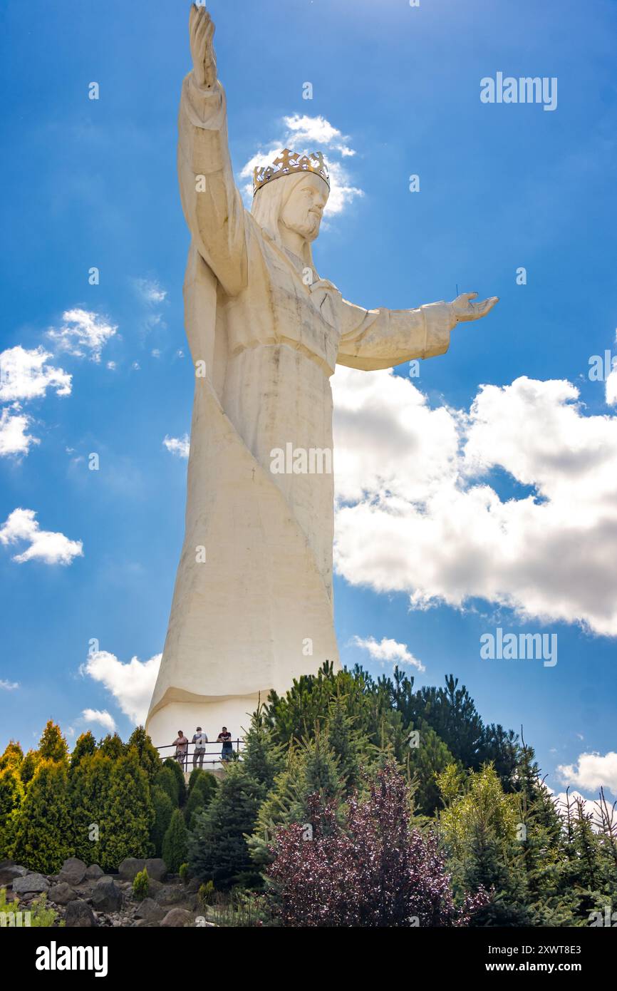 SWIEBODZIN, POLAND, JULY 19 2024, Monument of Christ the King, a statue ...