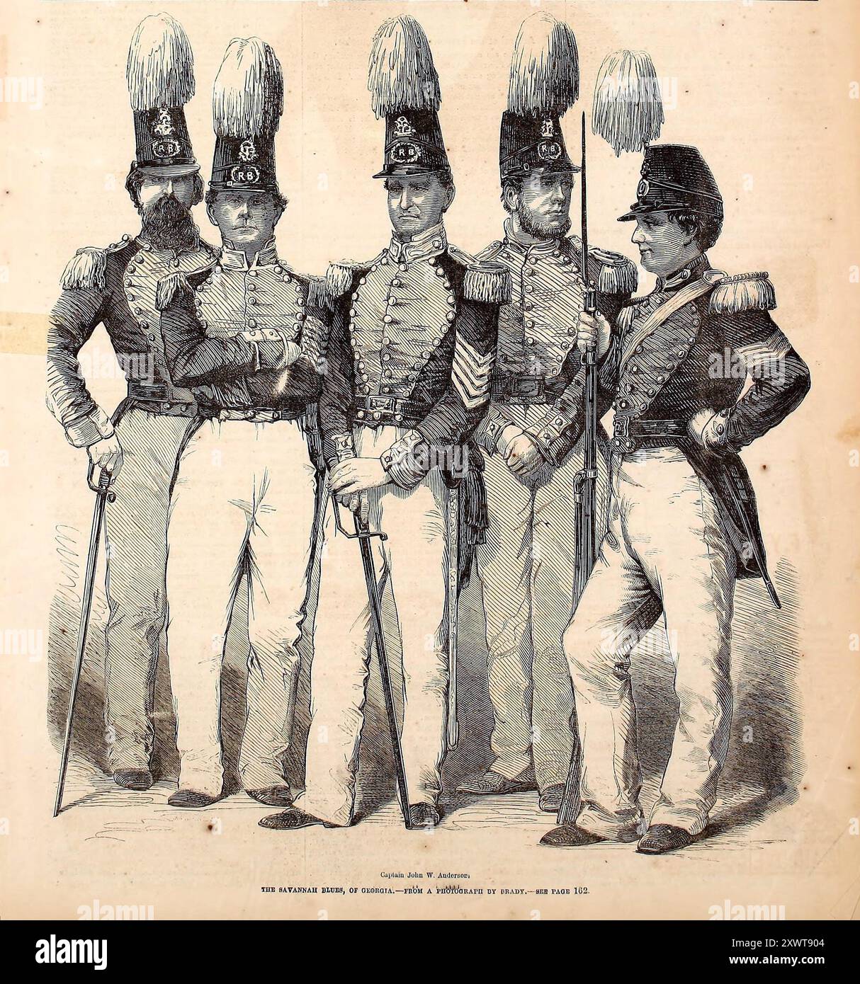 Portrait, Captain John W Anderson, The Savannah Blues of Georgia. 1860 ...