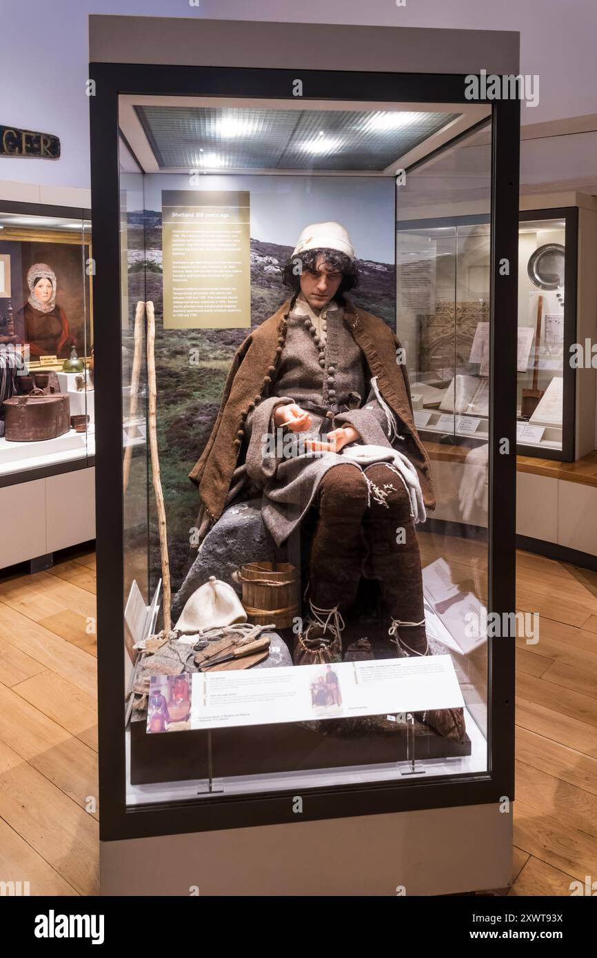 A display in the Shetland Museum & Archives in Lerwick shows how ...