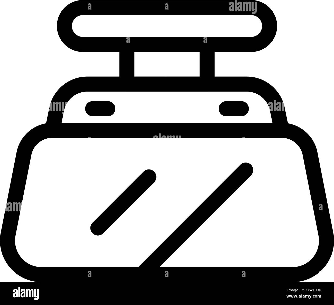 Simple line drawing of a car windshield with a sun visor, ideal for ...