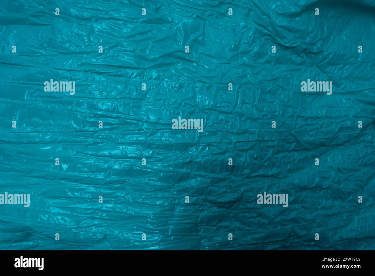 Turquoise Crumpled PE Film Texture, Close-Up Film, Background Design ...