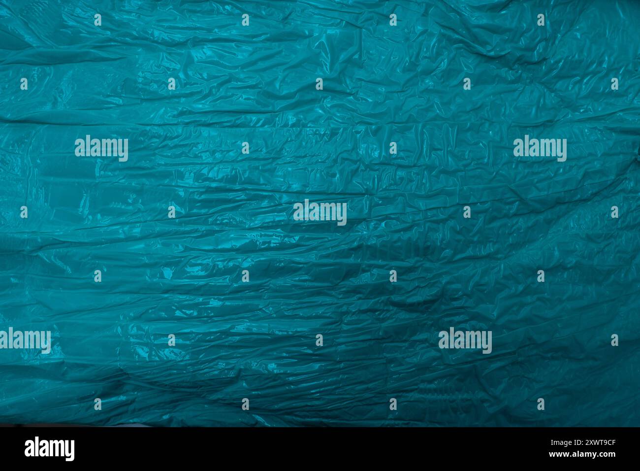 Turquoise Crumpled PE Film Texture, Close-Up Film, Background Design ...