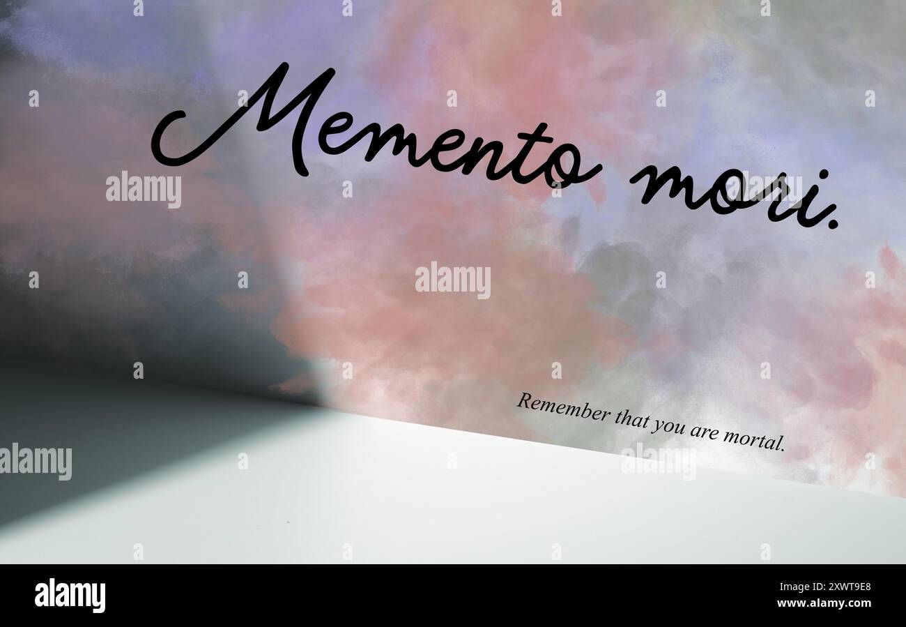 Memento mori - "Remember that you are mortal." Latin wisdom. (Version 1 ...