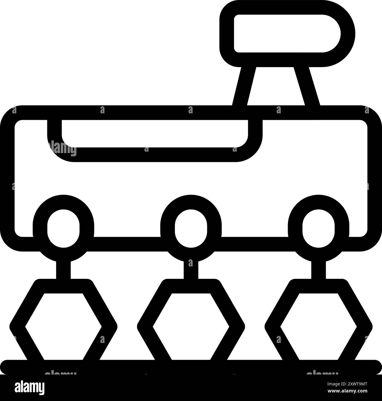 Line drawing of a moon rover exploring the surface of the moon Stock ...