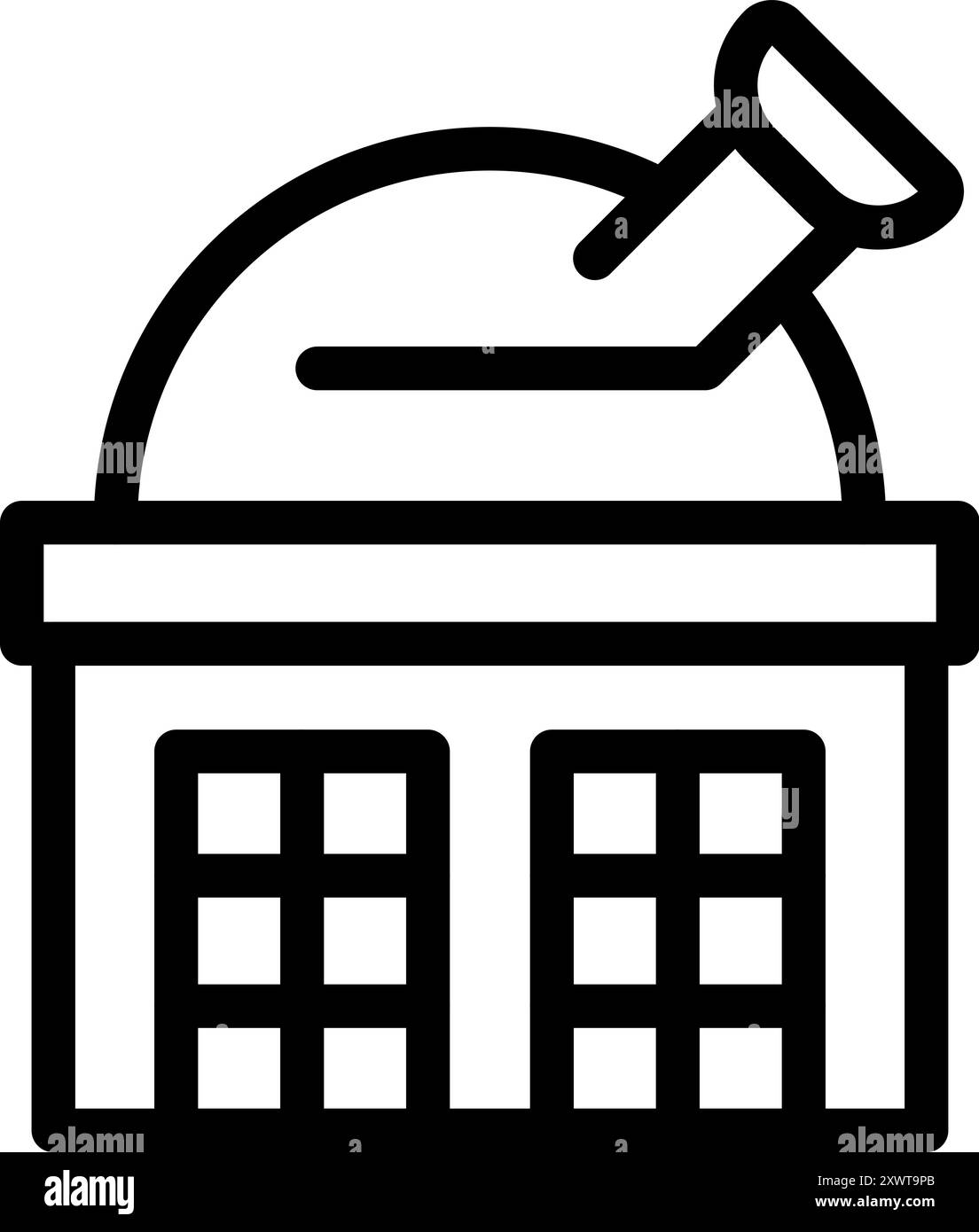 Open dome telescope Stock Vector Images - Alamy