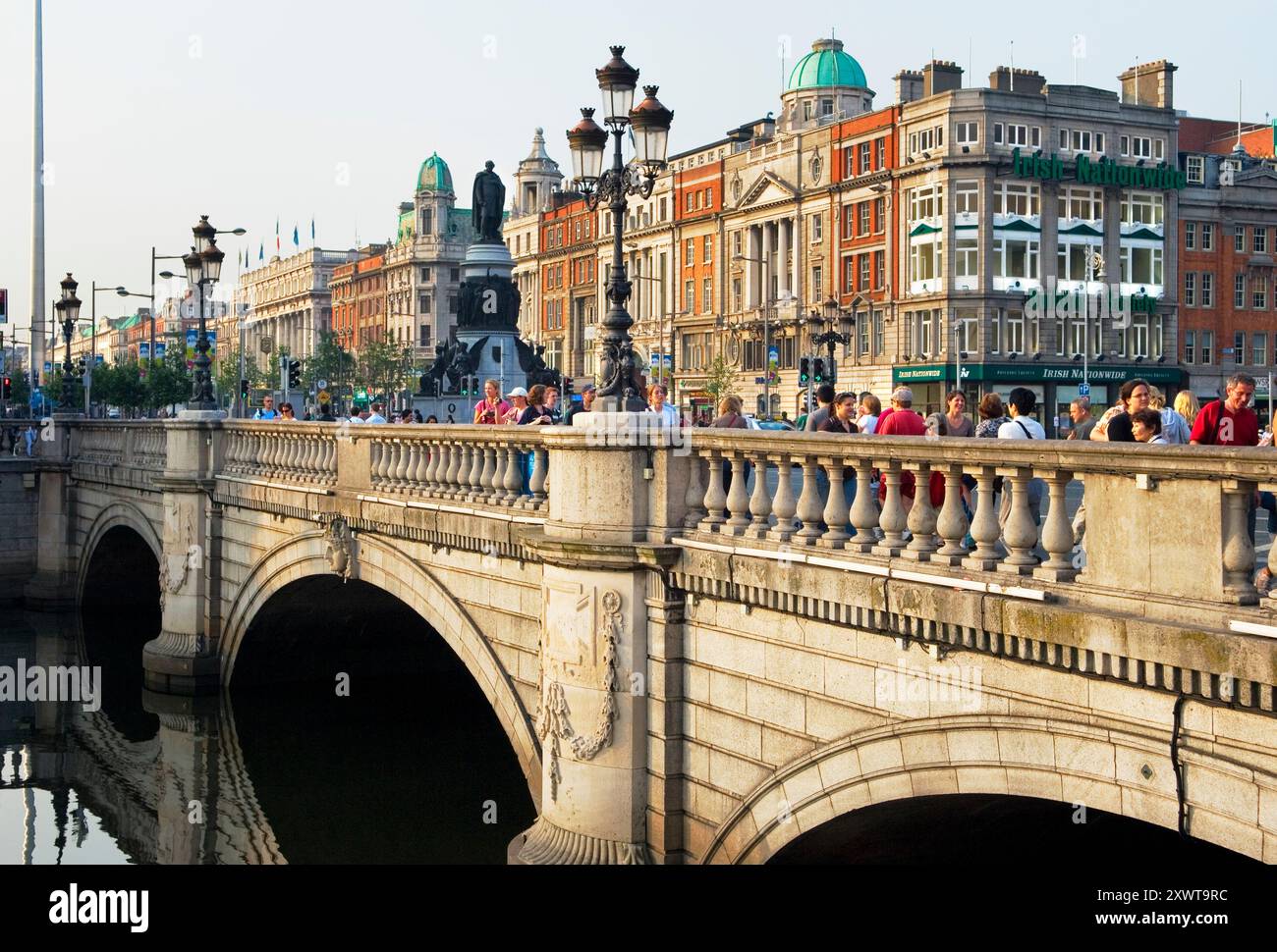 Dublin City. O’Connell Bridge, built 1880, over the River Liffey ...