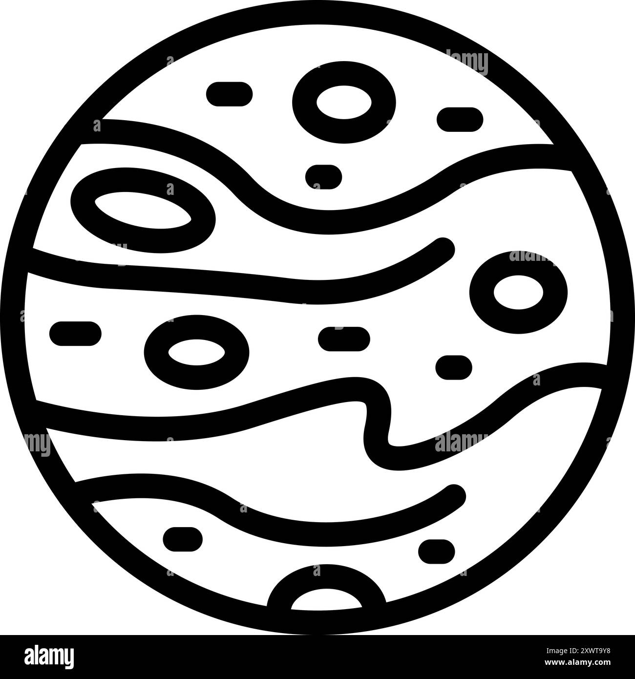 Jupiter planet icon representing the largest planet in our solar system ...