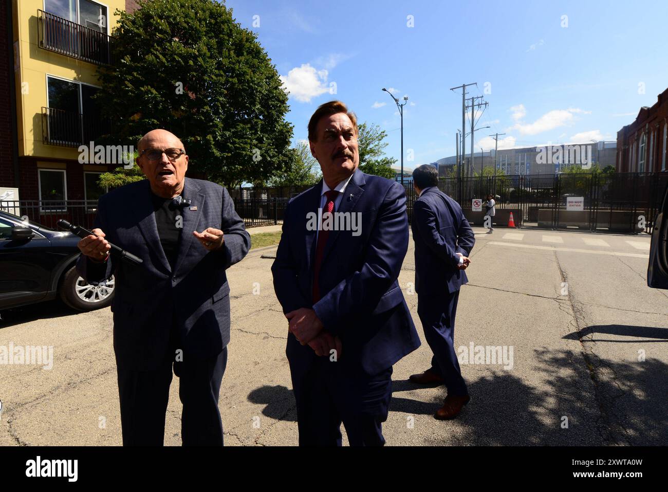 Chicago, United States. 20th Aug, 2024. Rudy Giulani, left, and Mike ...