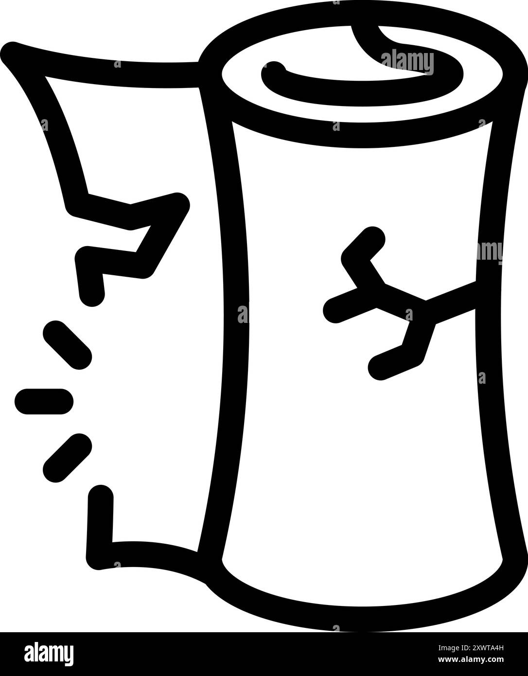 Line art vector icon of dry skin showing symptoms of peeling and ...