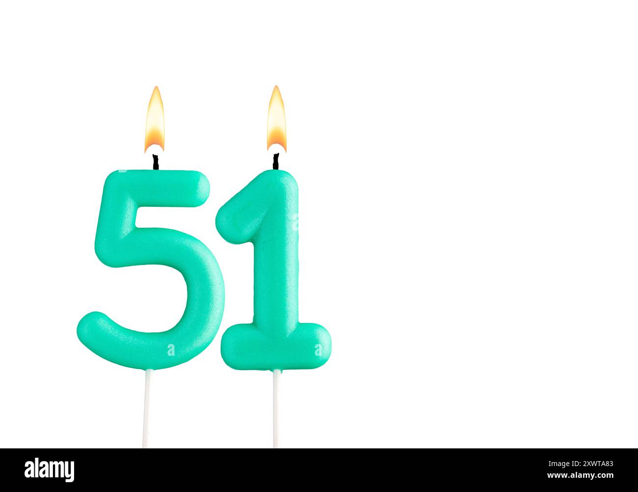 Birthday candle number 51 flame hi-res stock photography and images - Alamy